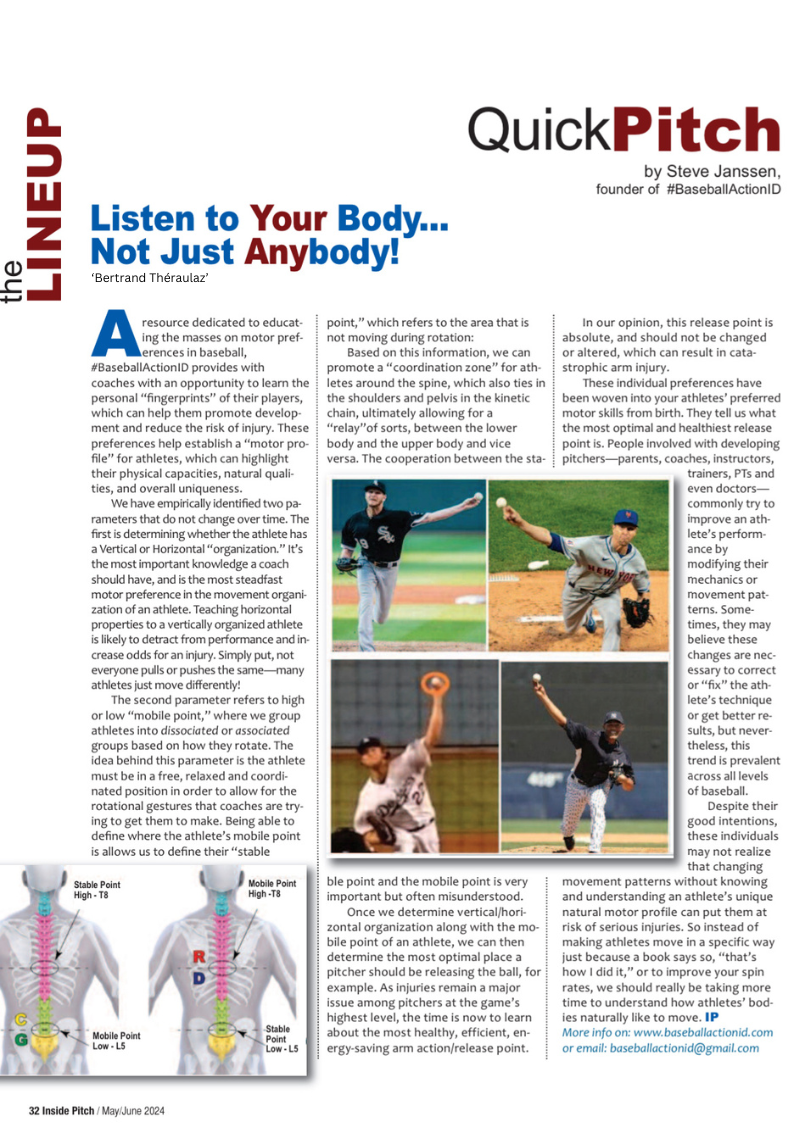 Pitching Safety Tips- Motor Preferences in Baseball